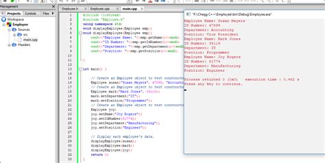 write class named employee following member variables name string holds