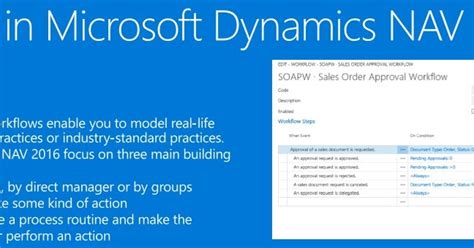 microsoft dynamics nav 2016 workflow