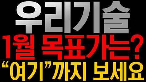 우리기술 주가전망 🚨25년 1월 목표가는 딱 여기까지 보시면 됩니다 Youtube