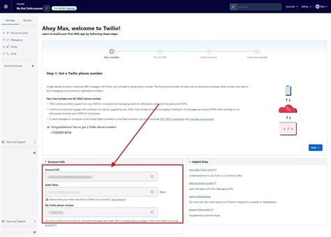set up twilio account send text message notifications garage invoice