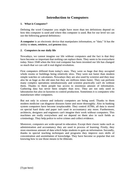 Introduction To Computers Pdf Computer Data Storage Operating System