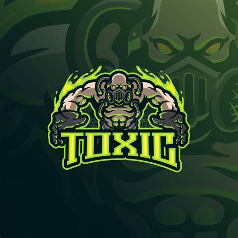 Toxic Mascot Logo Design Vector With Modern Illustration Concept Style