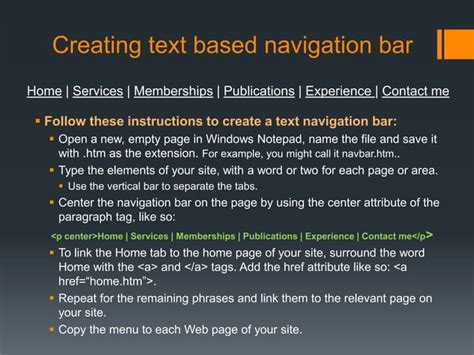 Fybsc It Web Programming Unit Ii Html Page Layout And Navigation Ppt