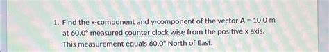 Solved Find The X Component And Y Component Of The Vector Chegg