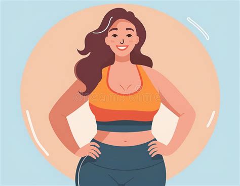 Confident Plus Size Female Athlete Smiling In Sportswear Embracing Healthy Active Lifestyle And