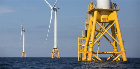 offshore wind farms connected by an underwater power grid for