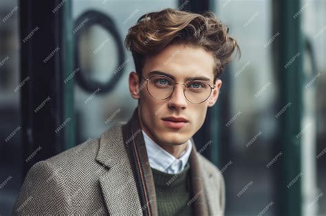 Premium Photo Mens Glasses For The Modern Gentleman