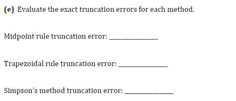 Solved 3 Dx Approximate Using The Following Methods With N Chegg Com
