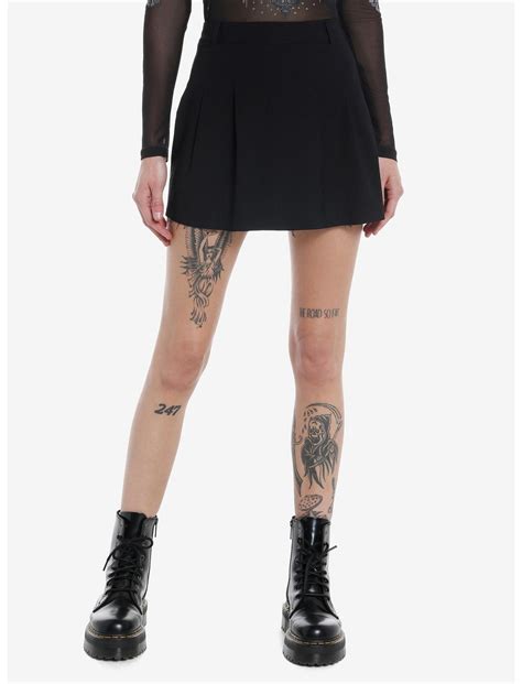 Black Pleated Mini Skirt Hot Topic