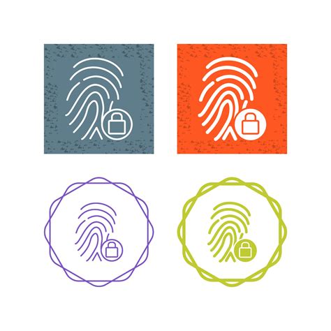 Fingerprint Lock Vector Icon 27347838 Vector Art At Vecteezy