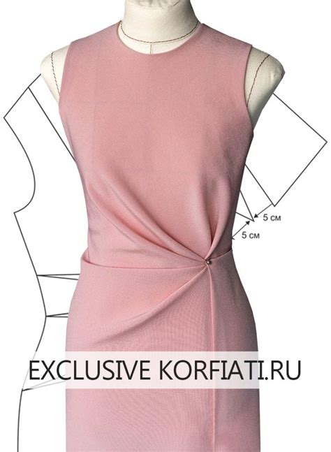 Выкройка платья с асимметричными складками от А Корфиати Padrões De Costura Para Vestido