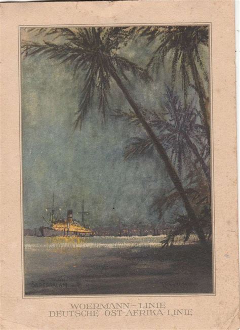 Germany And Colonies German East Africa Line Menu On Ship Loook Scan X