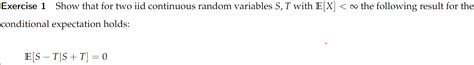 Solved Exercise 1 Show That For Two Iid Continuous Random