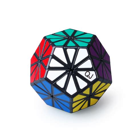 Eachbyte Com QJ 12 Colors Pyraminx Magic Cube Black