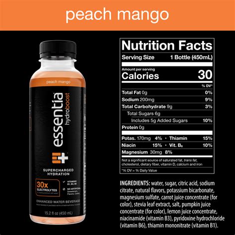 Essentia Hydroboost Mango Peach 15 2oz Btl Delivered In As Fast As 15 Minutes Snap Ebt