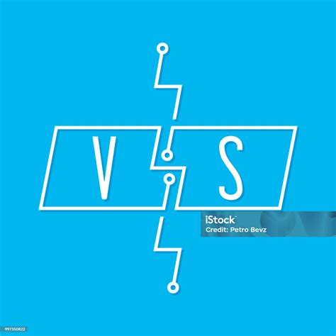 대 로고 Vs 벡터 편지 그림입니다 사람들이 대 로봇 경쟁 아이콘입니다 기호를 싸움 Dj에 대한 스톡 벡터 아트 및 기타 이미지 Dj 개념 결투 Istock