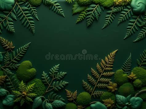 Forest Vibes With Textured Elements Accented By Embossed Patterns Of Ferns And Moss For