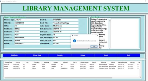 Library Management Project Project In Python With Source Code And