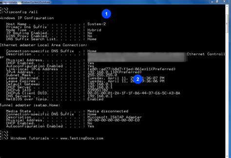 windows ipconfig command testingdocs