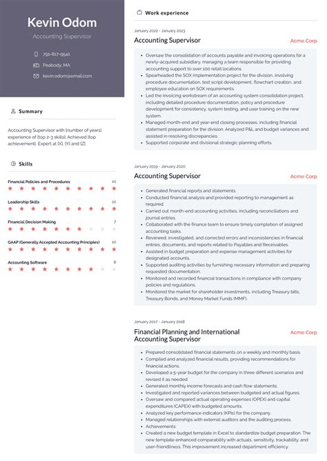 10 Accounting Supervisor Resume Examples That Work