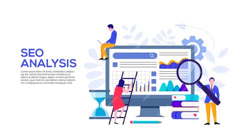 Premium Vector Seo Analysis Concept With Monitor Hourglass And