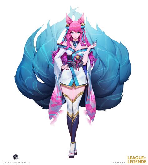 Paul Kwon Zeronis Spirit Blossom Ahri Character Illustration