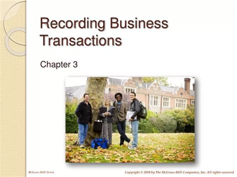 PPT Recording Business Transactions PowerPoint Presentation Free Download ID
