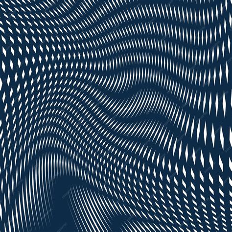 Premium Vector Optical Background With Monochrome Geometric Lines Moire Pattern Trance Effect