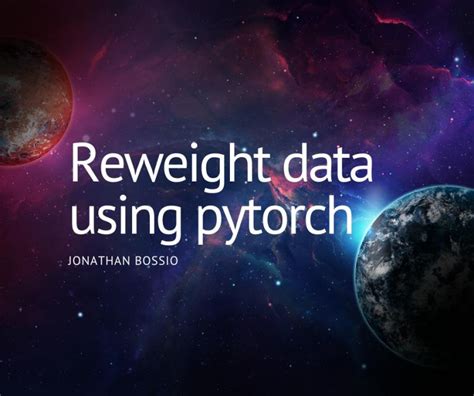 Reweight Data Using Pytorch And Numpy