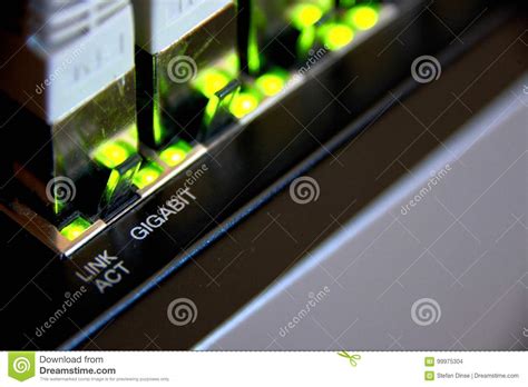 Gigabit Ethernet Connection Stock Photo Image Of Cord Cat5 99975304
