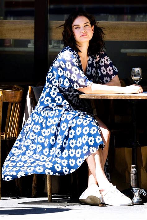 Lily James Filming Relay In New York City April 12 2023 Lily James Blackpink Fashion