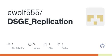 GitHub Ewolf DSGE Replication