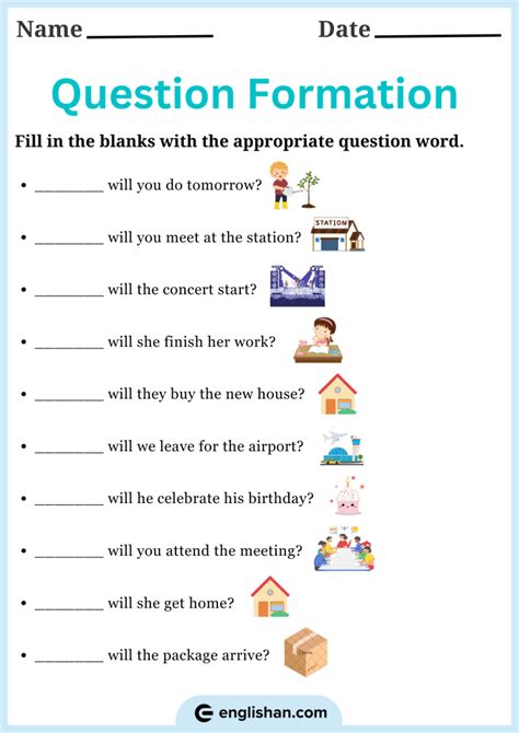 Question Formation Exercises With Answers
