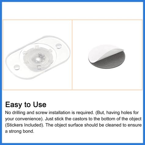 【i Rumah】4pcs Self Adhesive 360º Rotating Wheels Mini Swivel Casters