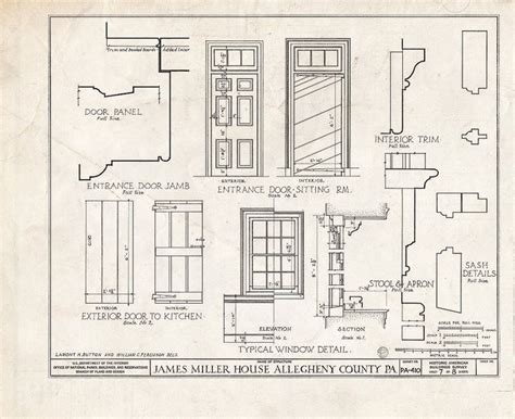 Blueprint Habs Pa2 Pitbuv1 Sheet 7 Of 8 James Miller House