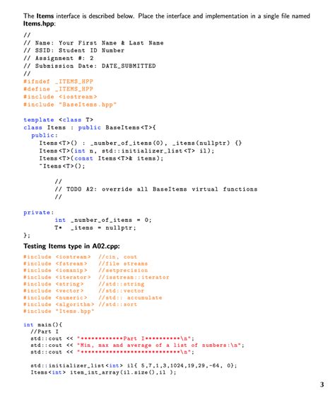 Solved Description Extend A BaseItem Interface To Create An Chegg Com