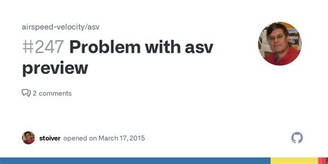 Problem With Asv Preview · Issue 247 · Airspeed Velocityasv · Github