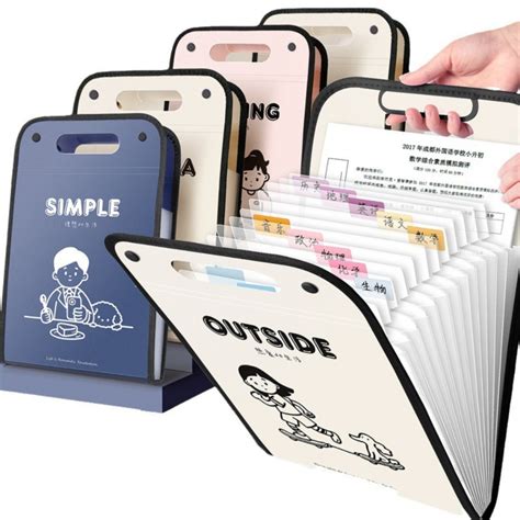 Folder File Organizer Clear Book Expanding File Folder 13 Layer Test Paper Folder Organizer