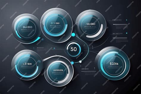 Premium Photo Glassmorphic Fiveoption Diagram With Round Labels And Numbers Business Ui Data