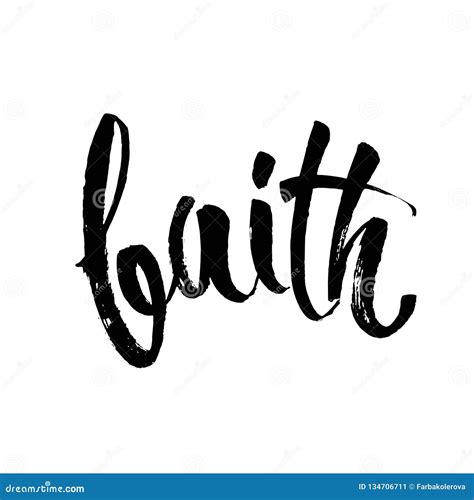 Faith Vector Bible Calligraphy Faith Hand Lettering Modern Script