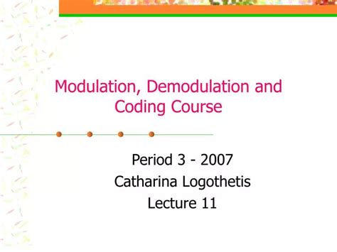 PPT Modulation Demodulation And Coding Course PowerPoint Presentation ID