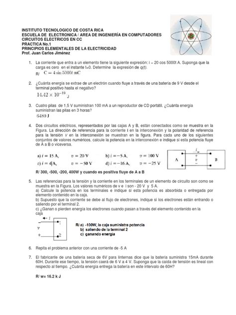 Pract 1 Pdf Corriente Eléctrica Energia Electrica