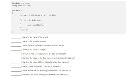 Solved Include Using Namespace Std Int Main Int Num