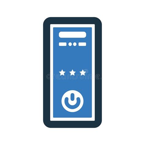 CPU Hardware Case PC Desktop Equipment Icon Stock Vector Illustration Of Electronic