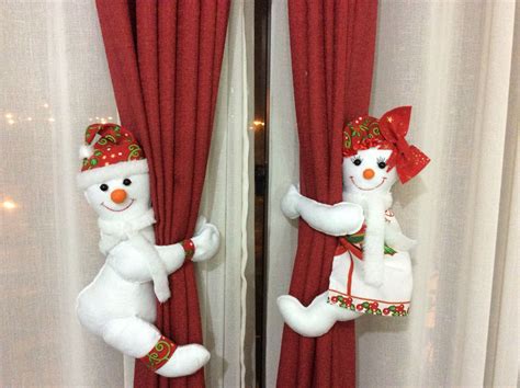 Muñecos cortineros Mono de Nieve fieltro muñecosfieltro Manualidades Muneco de nieve