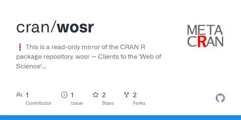 Github Cran Wosr Exclamation This Is A Read Only Mirror Of The Cran R Package Repository