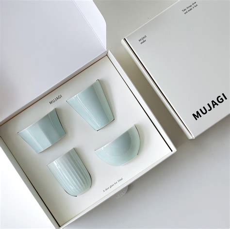 [mujagi] Korean Soju Ceramic Cups 4 Pc Set Gochujar Global