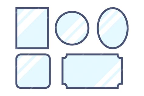 Premium Vector Different Shapes Mirror Mirror Frame For Element Make Up Reflect