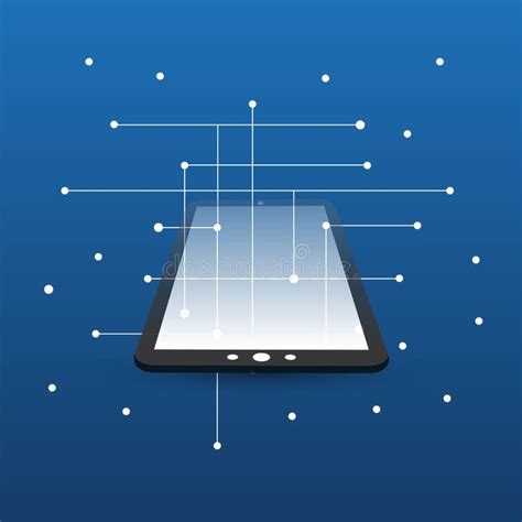 Cloud Computing Design Concept With Mesh And Tablet Pc Digital Network Connections Technology