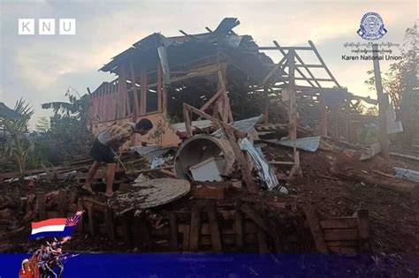 ကော့ကရိတ်မြို့နယ်၊ ခလယ်လောကျယ်ရွာကို စစ်တပ်က ဂျက်ဖိုက်တာဖြင့် ဗုံးကျဲ